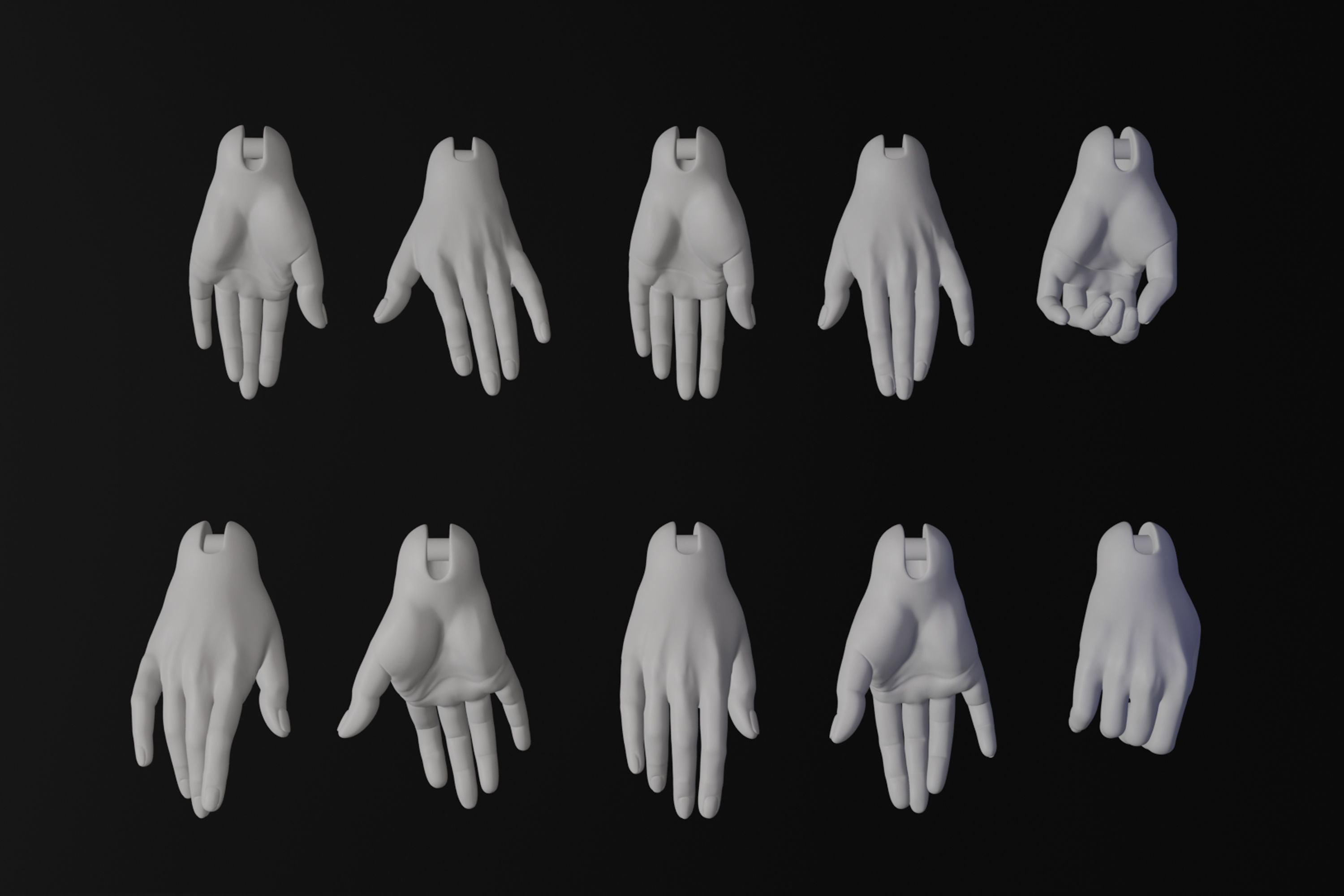 BJD doll 3D doll hand model AT001 3D print Free model free 3D model ...
