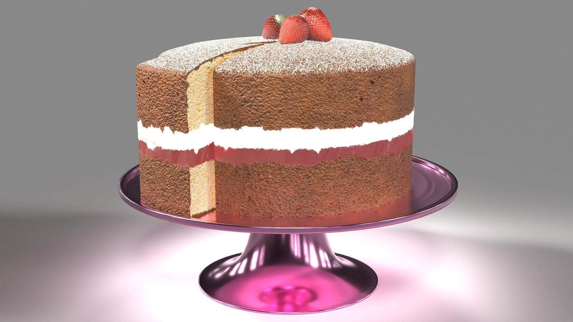 3D model Victoria Sponge VR / AR / low-poly | CGTrader