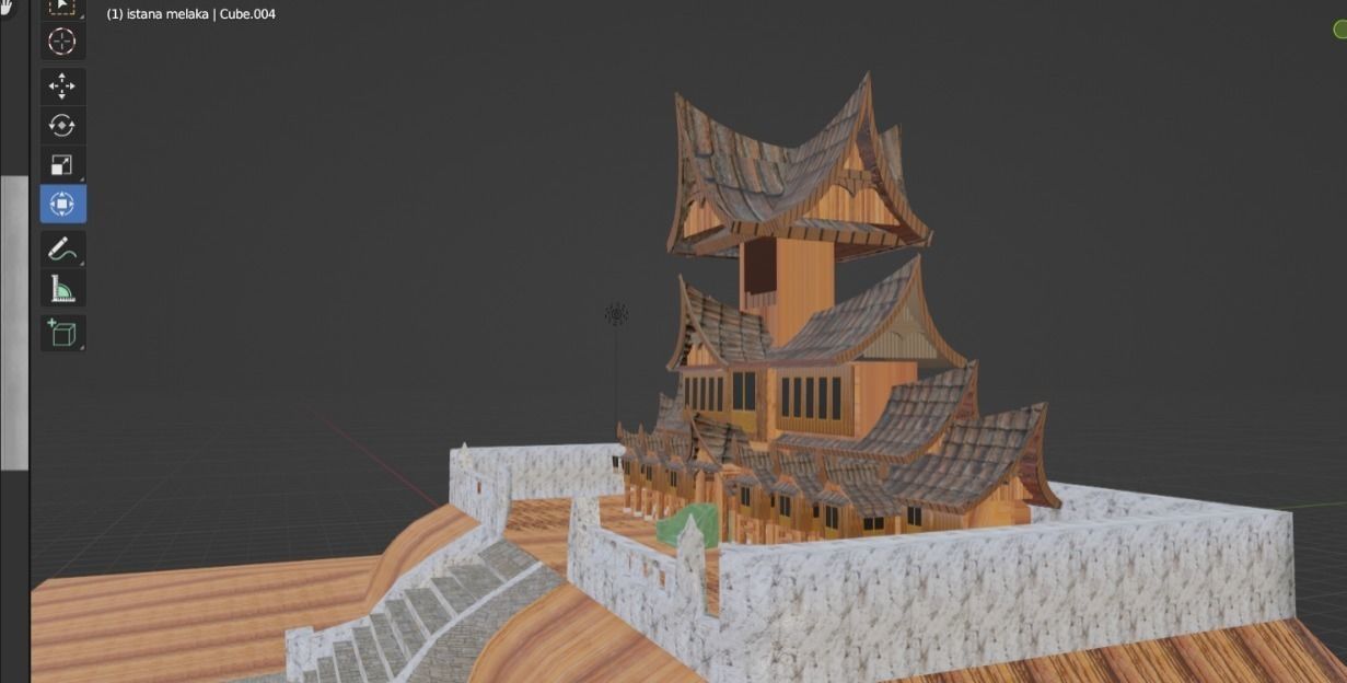 Istana melaka 3d low poly 3D model | CGTrader