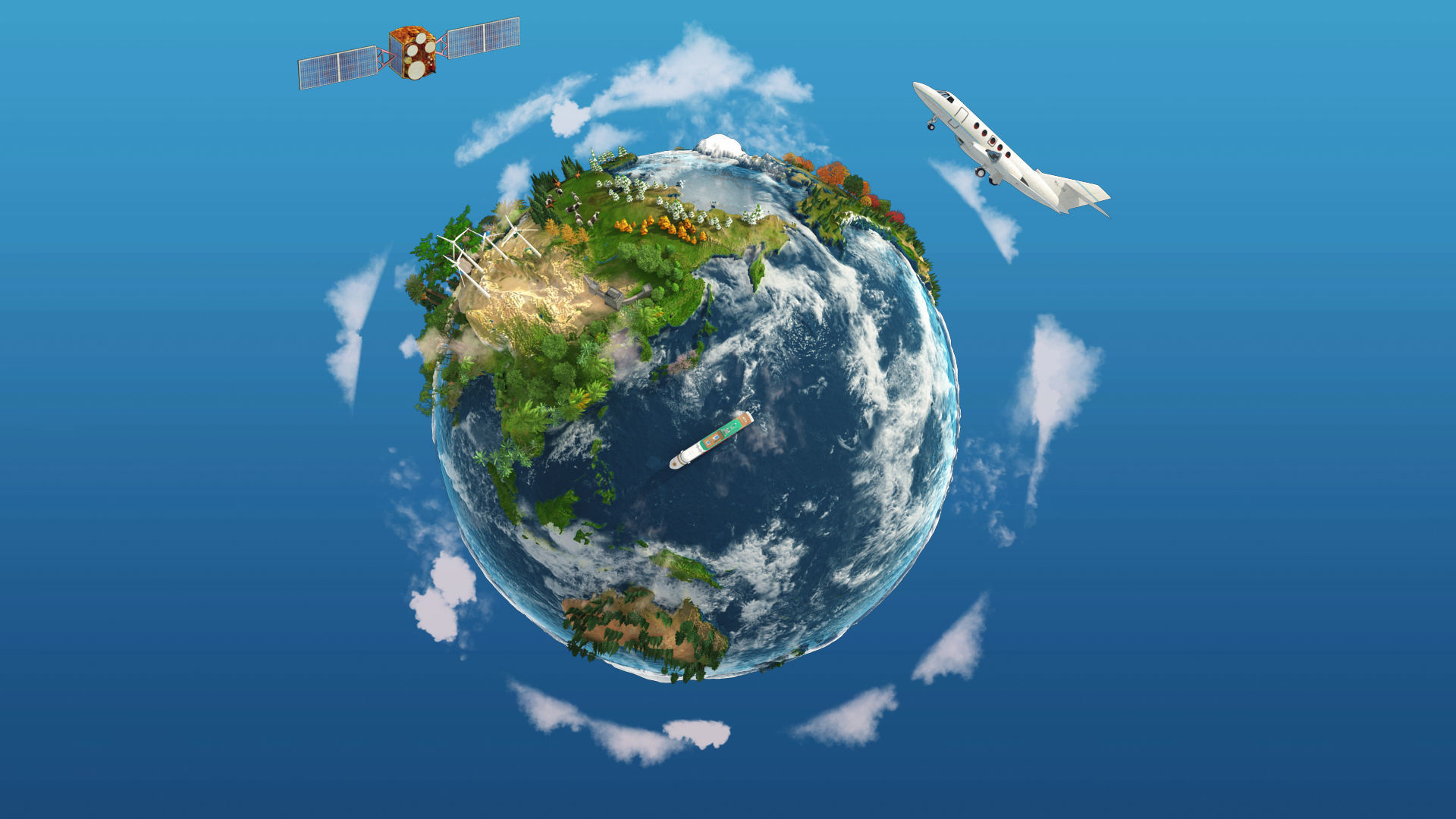 Green Ecological Earth 3D model animated | CGTrader