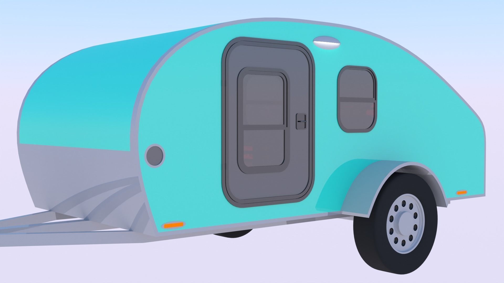 Teardrop caravan 3D model | CGTrader