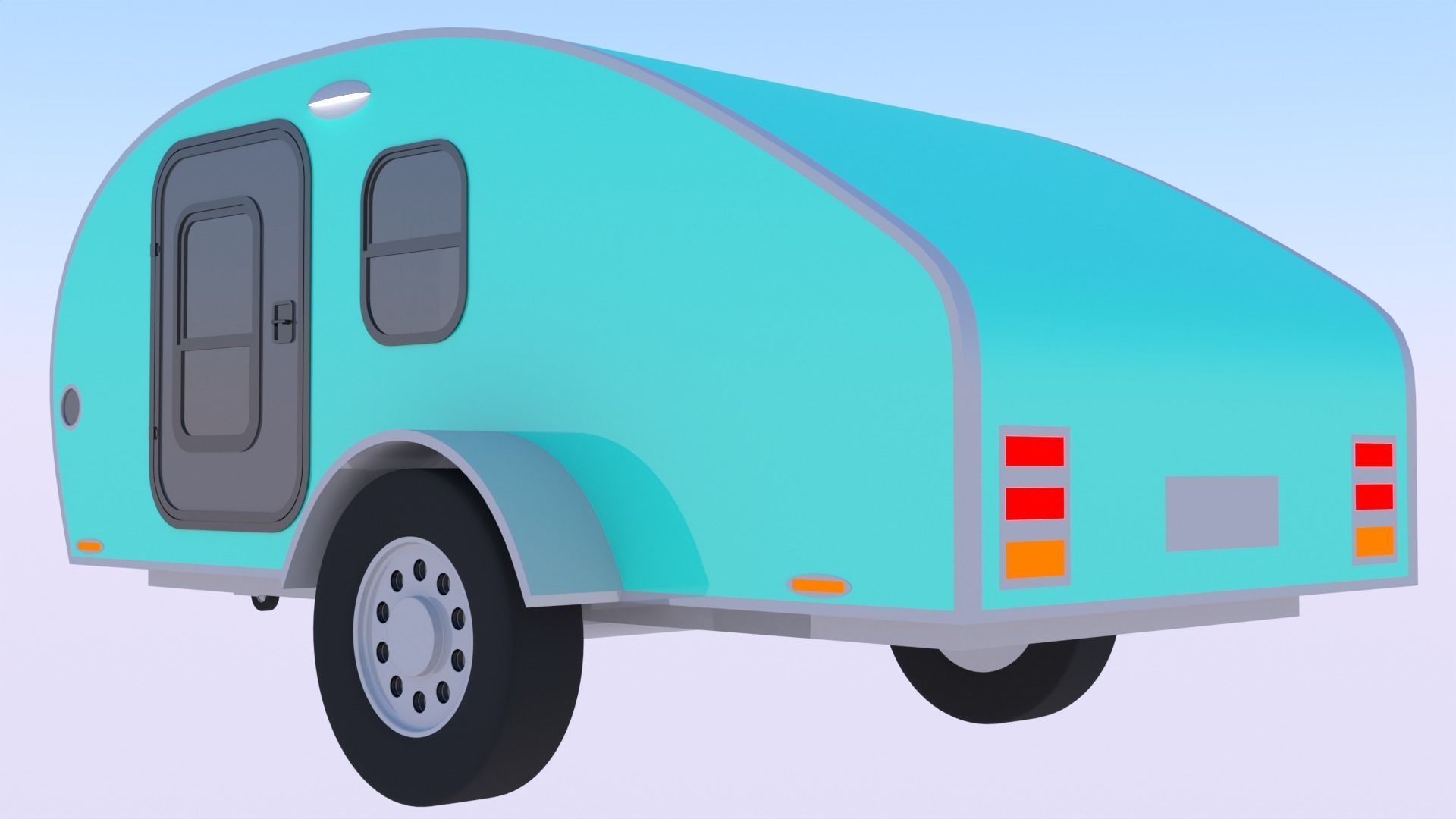 Teardrop caravan 3D model | CGTrader