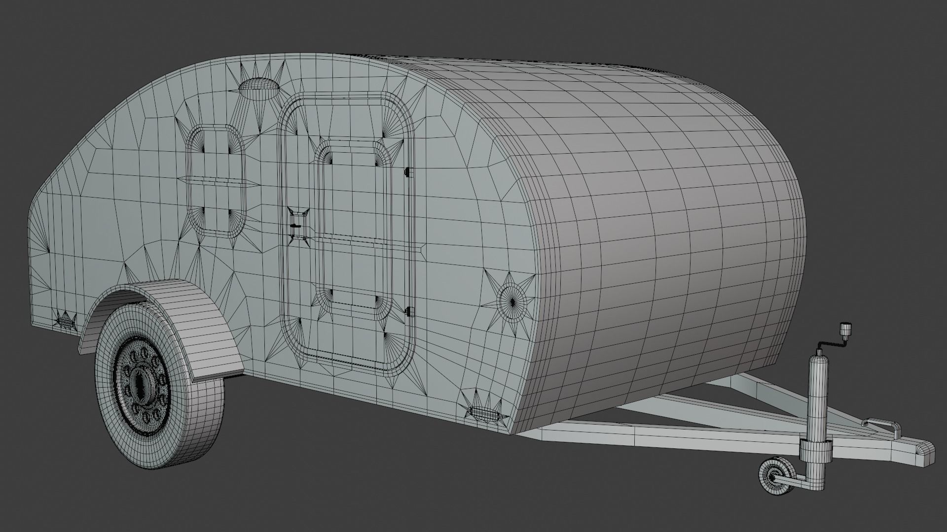 Teardrop caravan 3D model | CGTrader