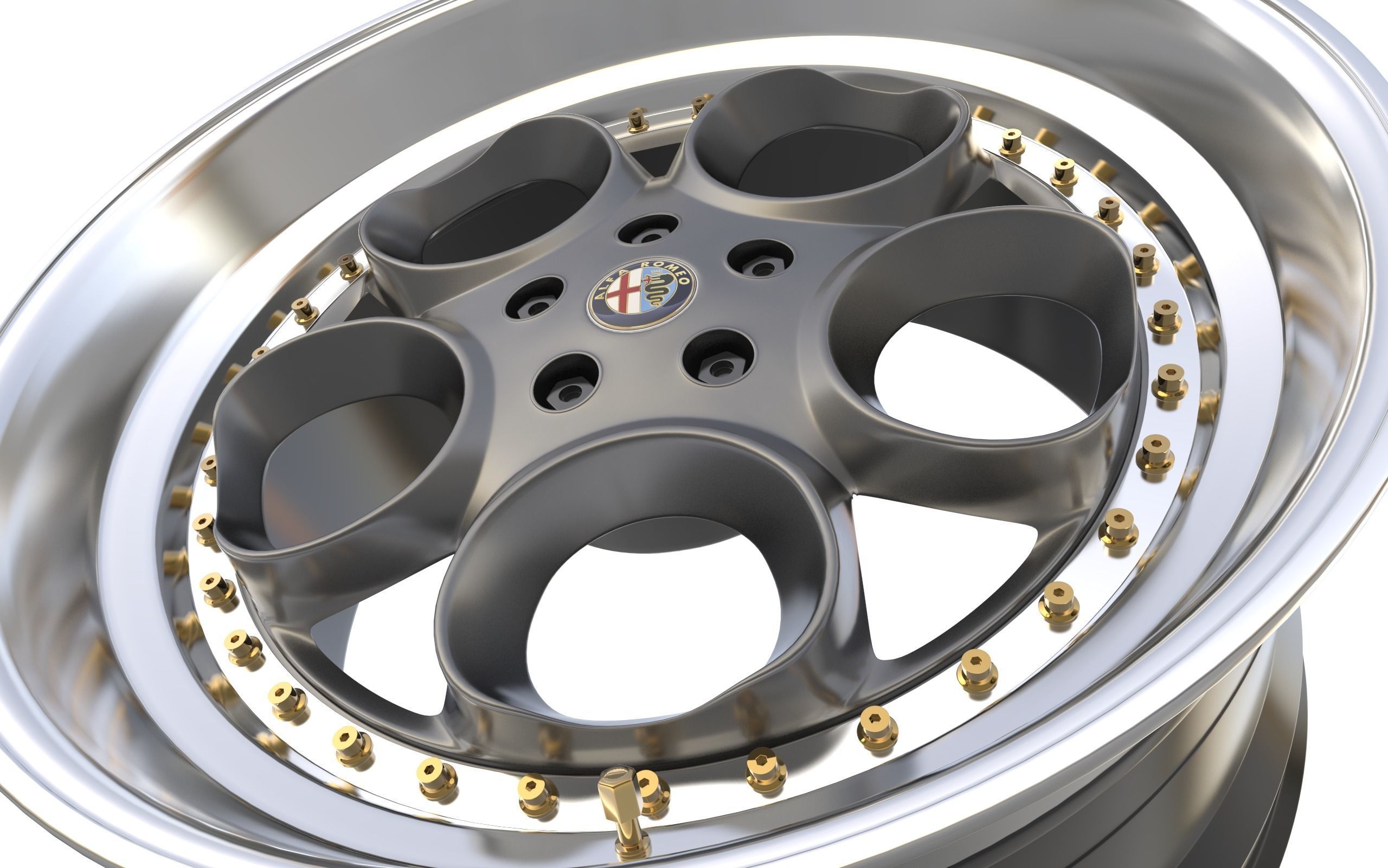 Alfa Romeo custom wheels 3D model | CGTrader