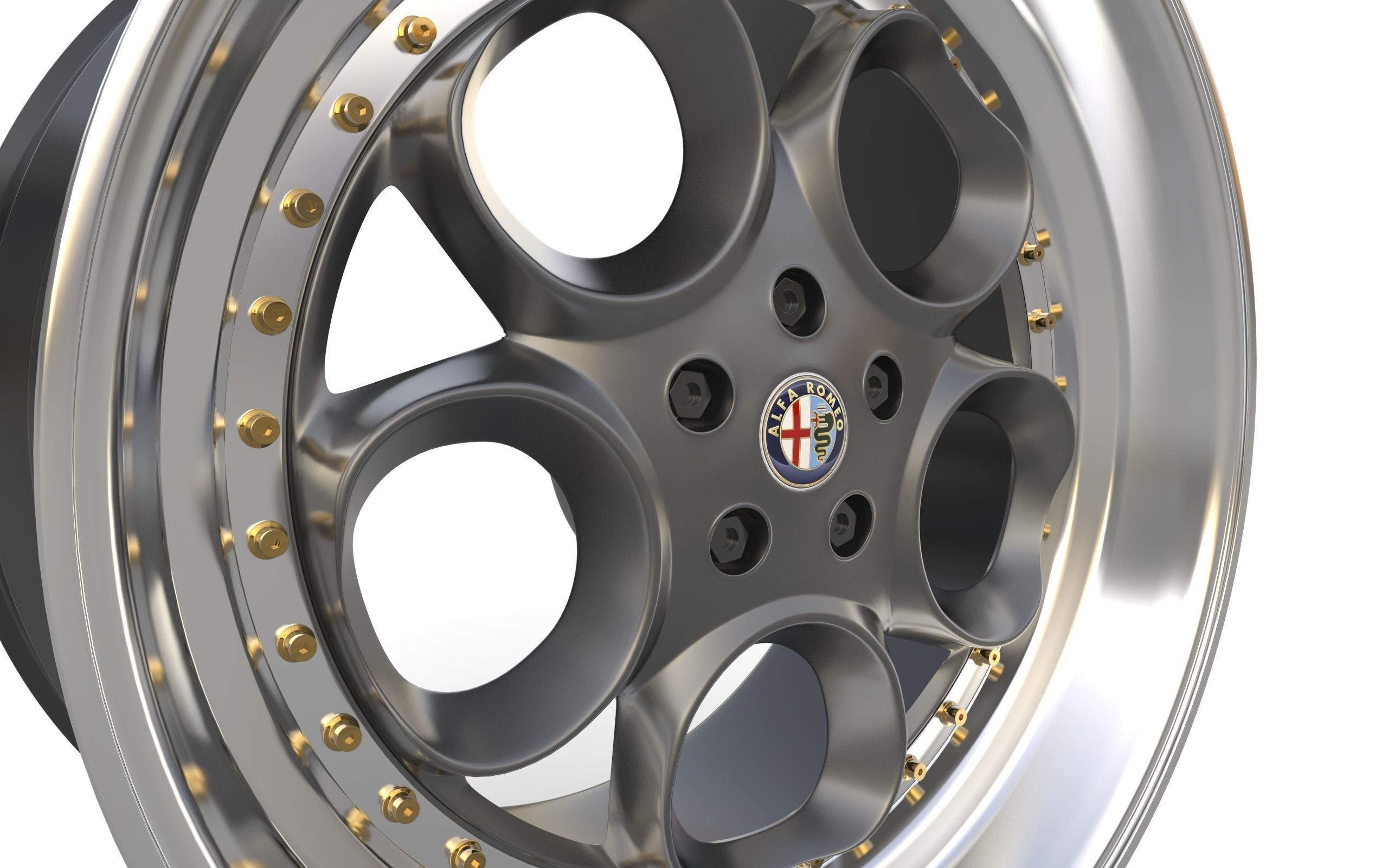 Alfa Romeo custom wheels 3D model | CGTrader
