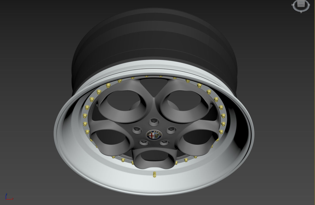 Alfa Romeo custom wheels 3D model | CGTrader