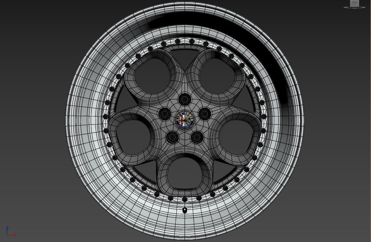 Alfa Romeo custom wheels 3D model | CGTrader