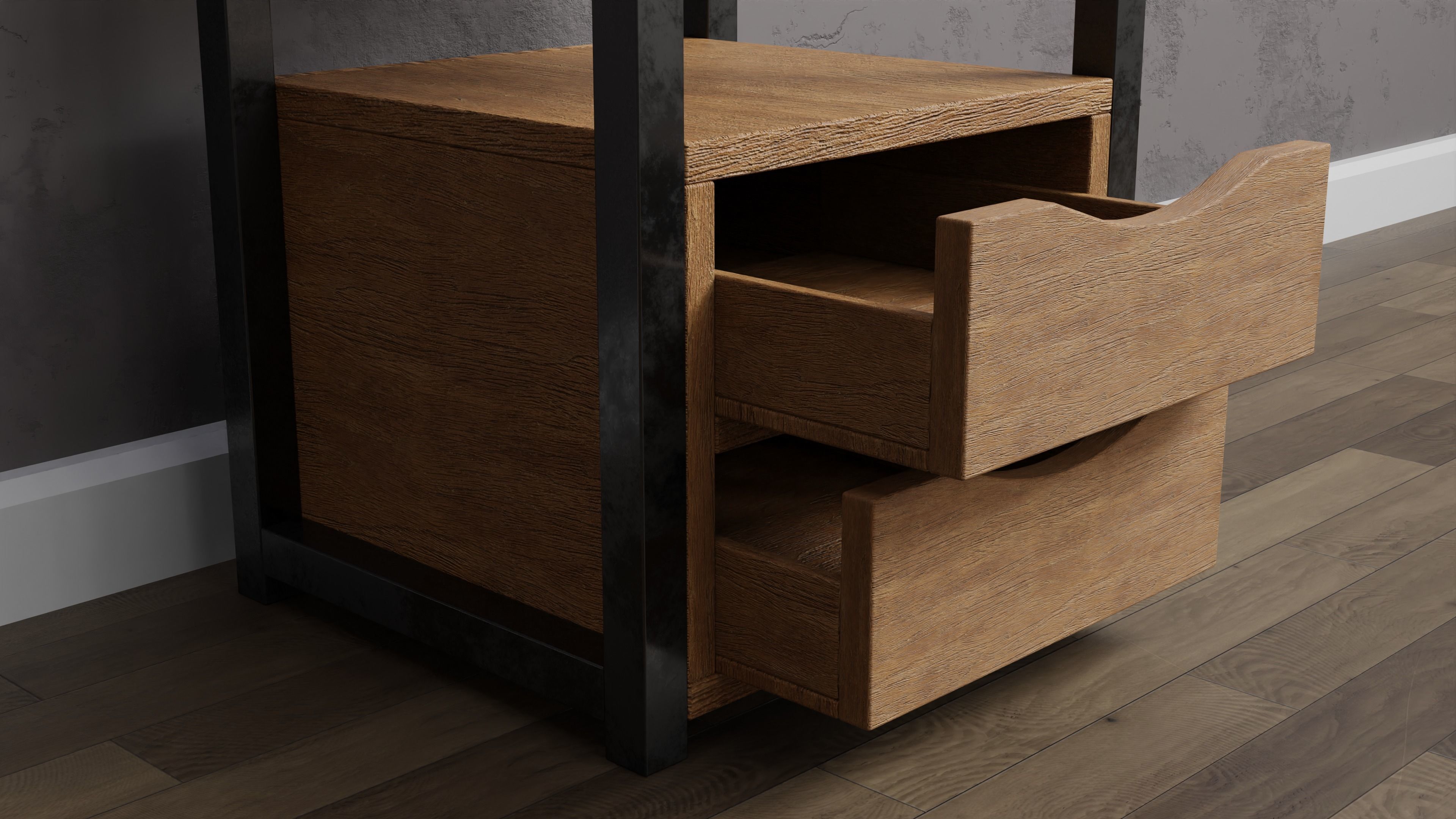 Modern Bedside Design free 3D model | CGTrader