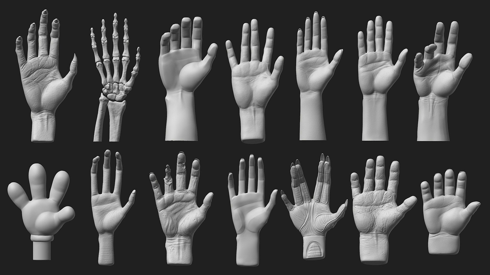 Hand sculpt Pack 3D model | CGTrader