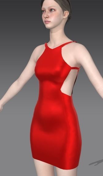 3D model Perfect dress hourglass form VR / AR / low-poly | CGTrader