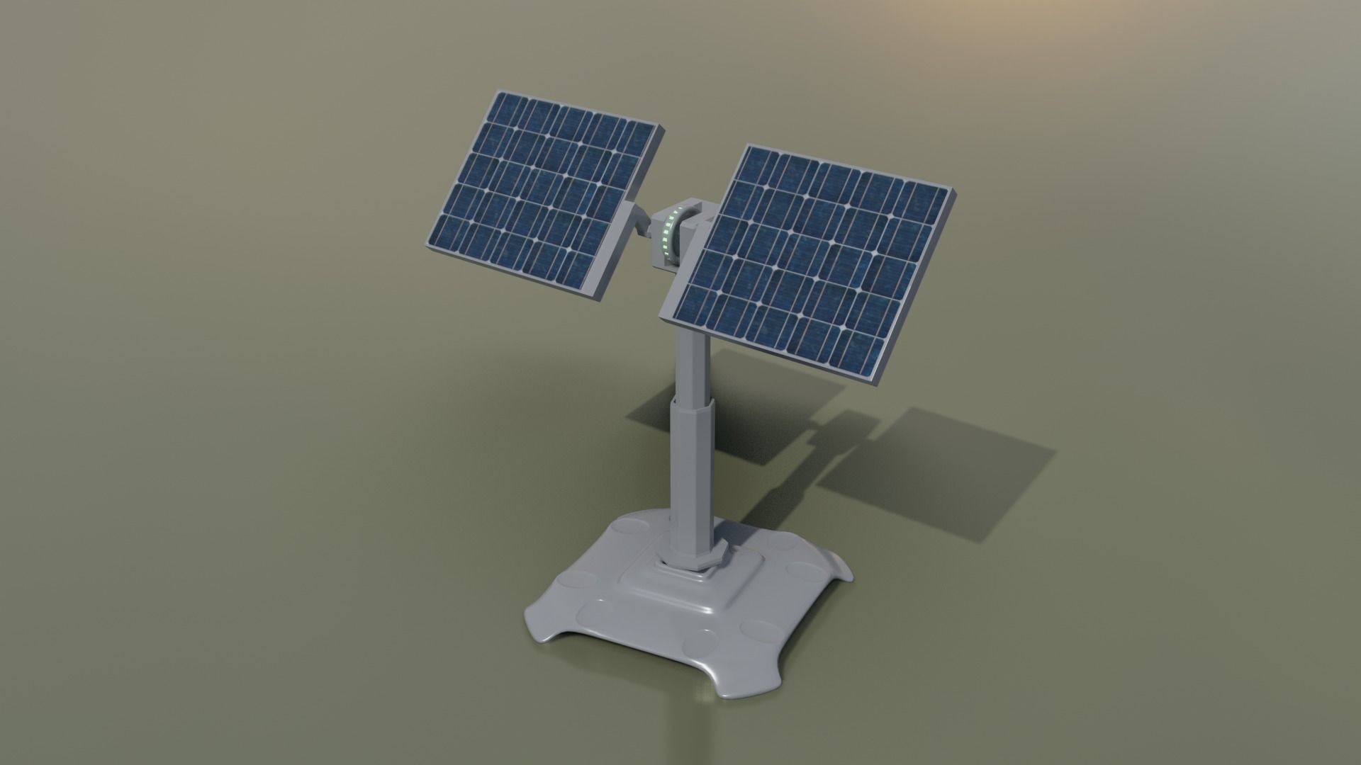 3D model SCI-FI SOLAR PANEL pole LOW POLY VR / AR / low-poly | CGTrader