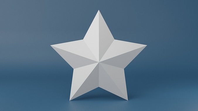3D model Silver Star VR / AR / low-poly | CGTrader