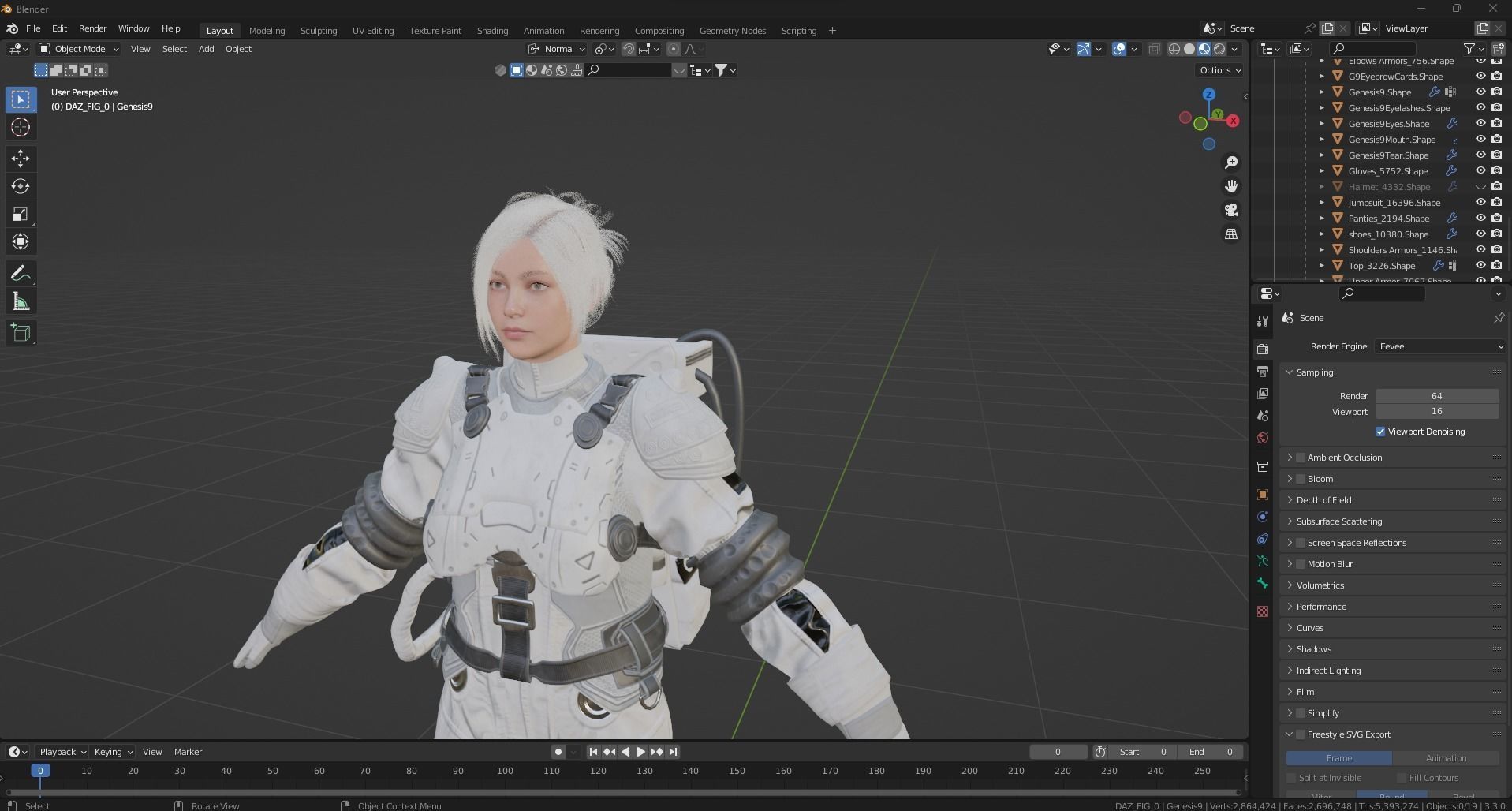 Starfield Stellar Nebula 3D model rigged | CGTrader