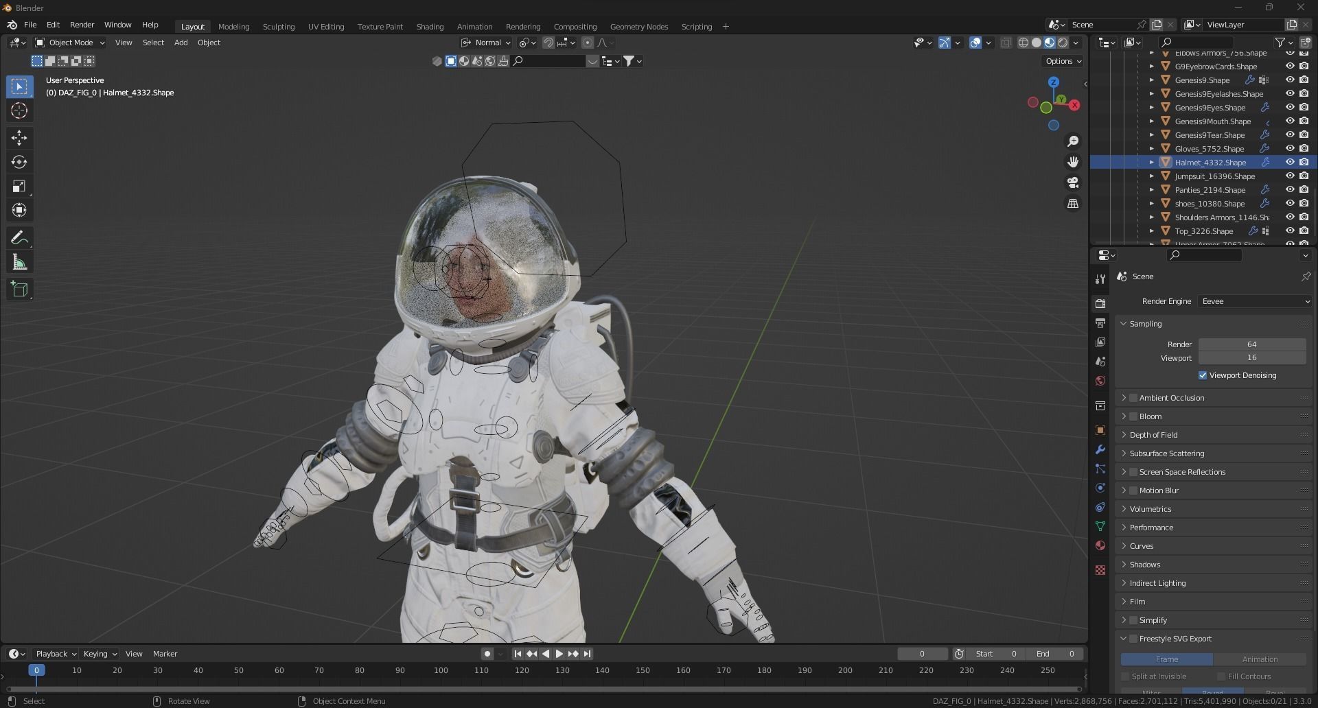 Starfield Stellar Nebula 3D model rigged | CGTrader