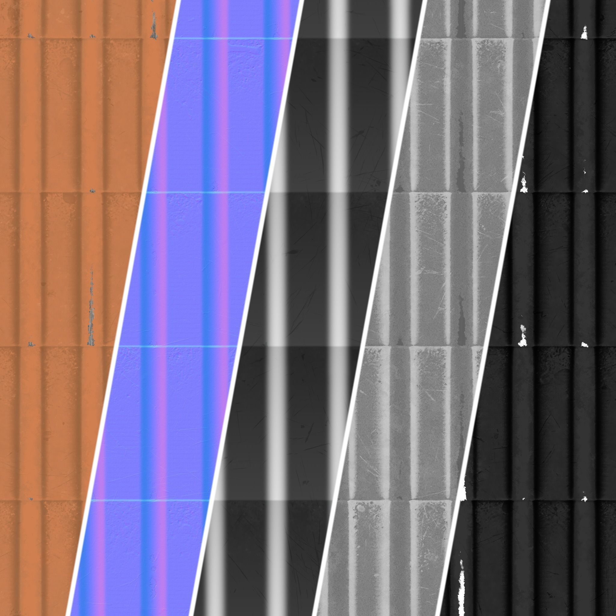 Texture Roof Tile Materials 100- Metal Roofing By Snow - Sbsar Pbr 4k ...