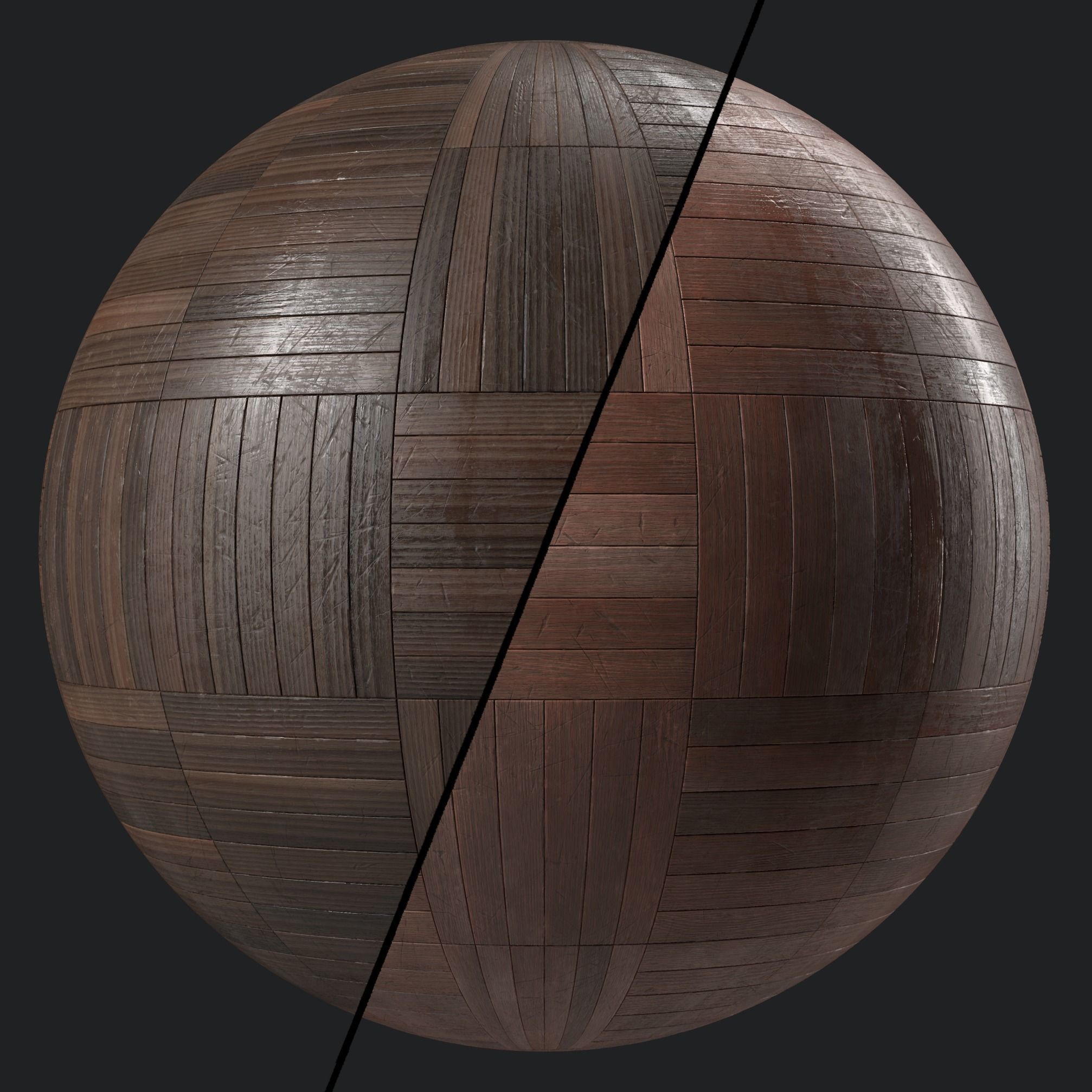 Texture Parquet Materials 30- Parquet By Old Wood Damaged - Sbsar PBR ...