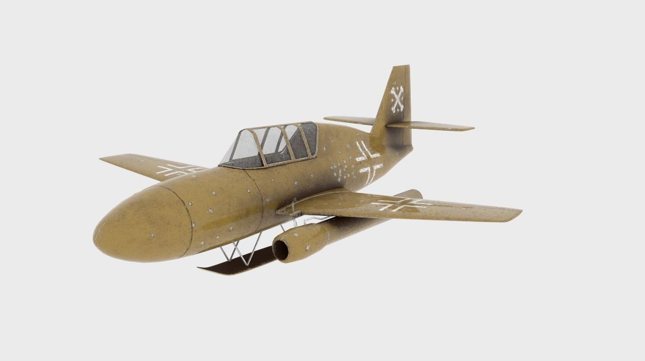 3D model Messerschmitt Jet Fighter VR / AR / low-poly | CGTrader