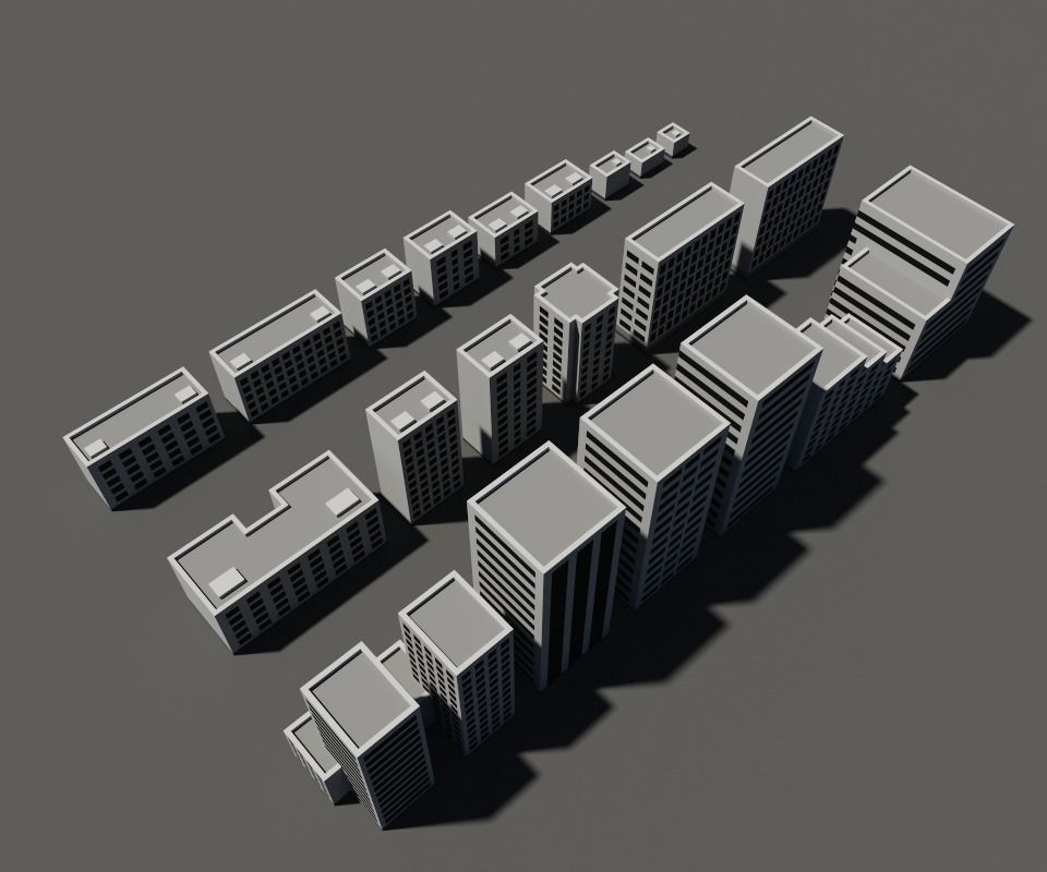 3D model Voxel City Building Bundle VR / AR / low-poly | CGTrader