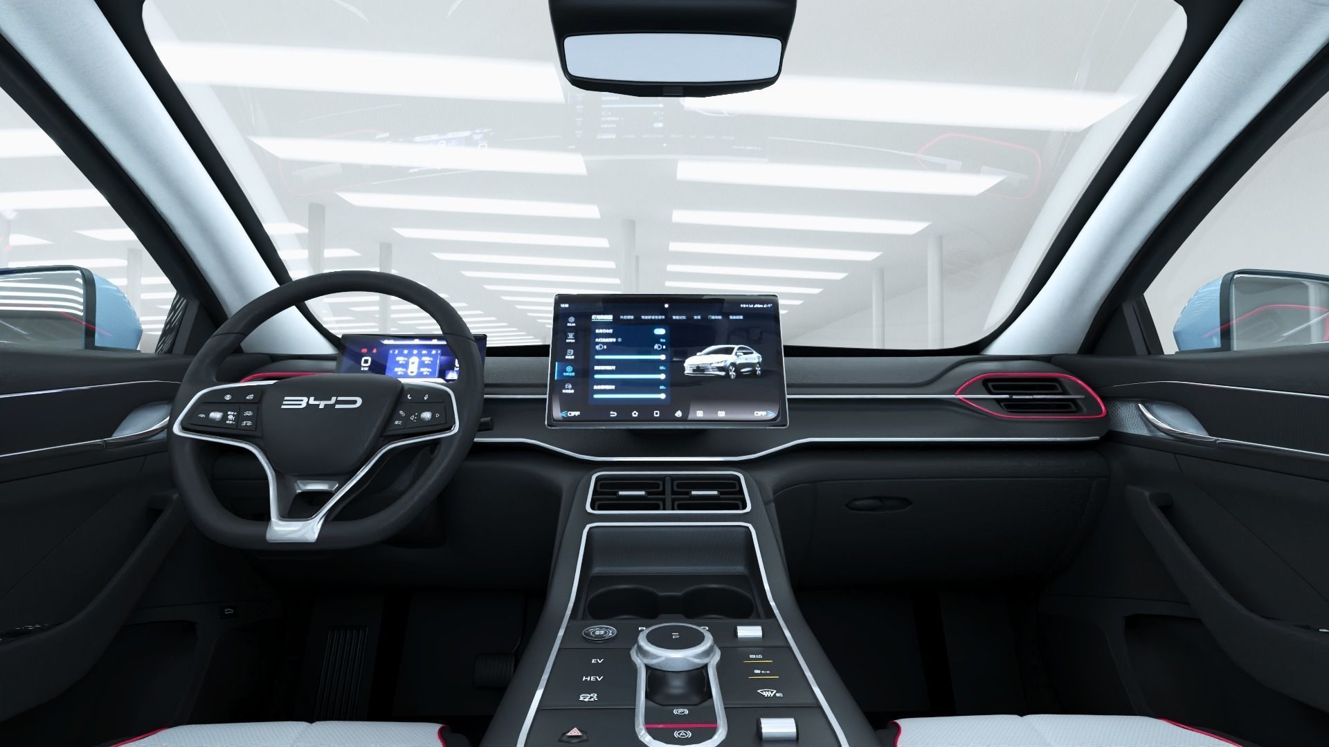 2024 BYD King DM-i With interior 3D model animated rigged | CGTrader