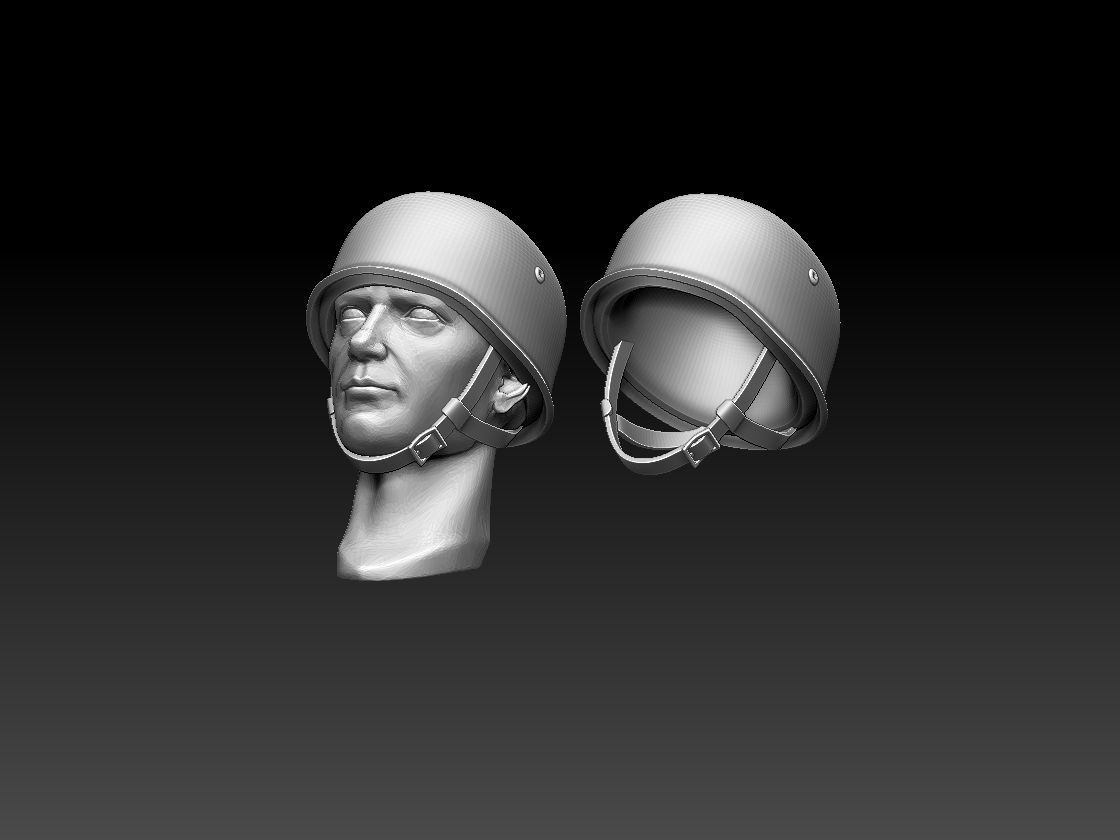 helmet paratrooper 3D model 3D printable | CGTrader