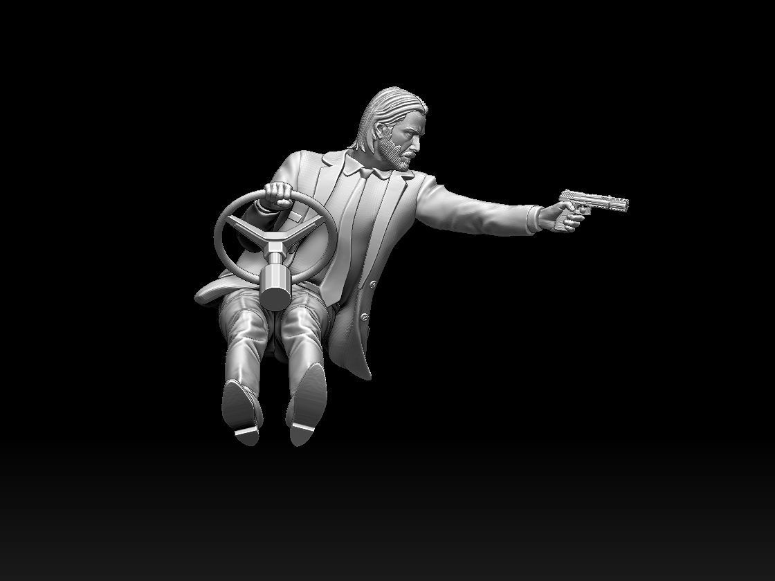 John Wick 3D model 3D printable | CGTrader