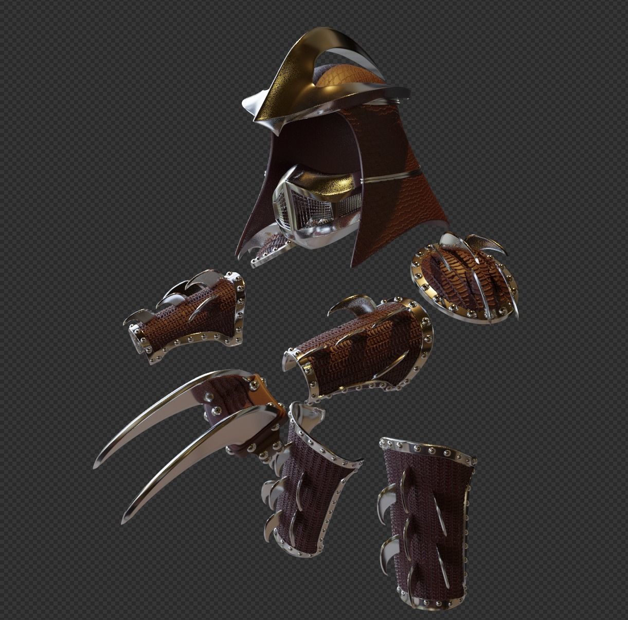 TMNT Shredder Armor from the 1990 movie accurate 3D model 3D printable ...