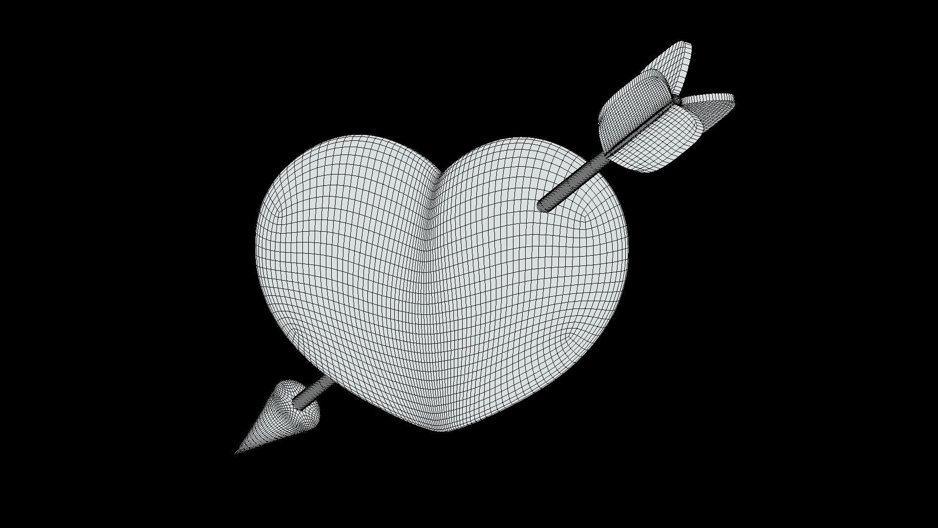 Arrow through a heart 3D model | CGTrader