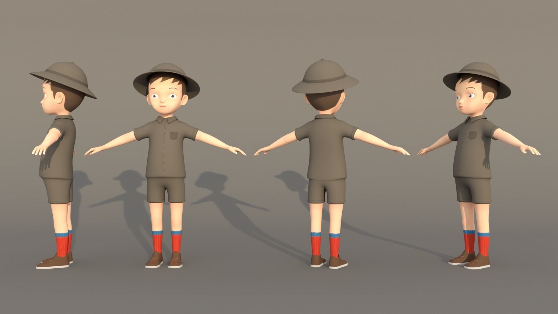 3D model Explorer Mountain Climber Character VR / AR / low-poly rigged ...