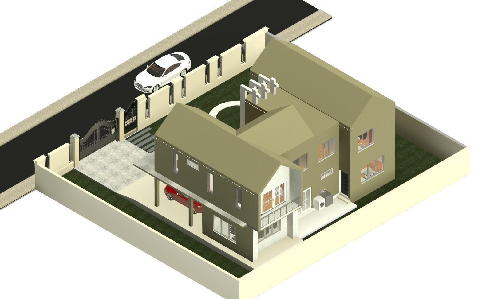 4 Bedroom 3D Modern House Model 3D model | CGTrader