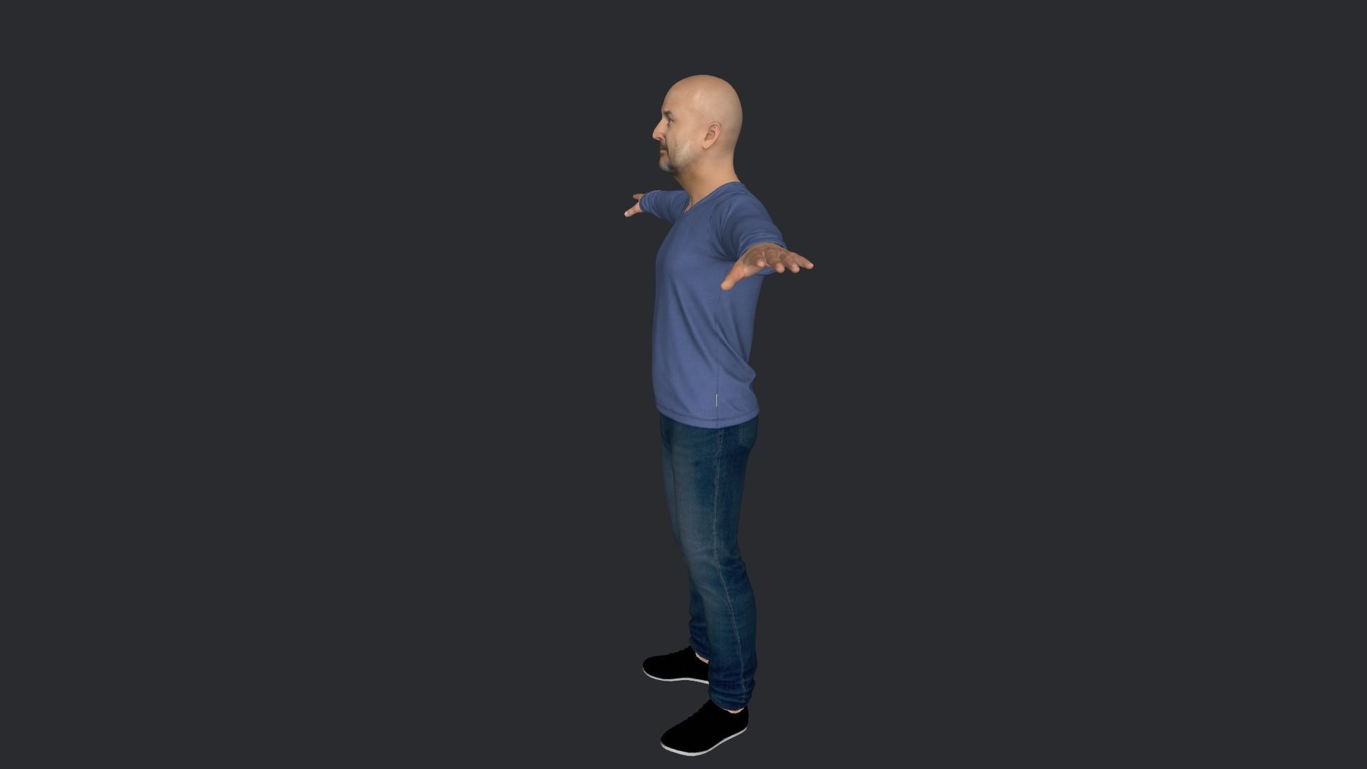 John Locke from Lost Hyper Realistic Full Body Rigged Character 3D ...