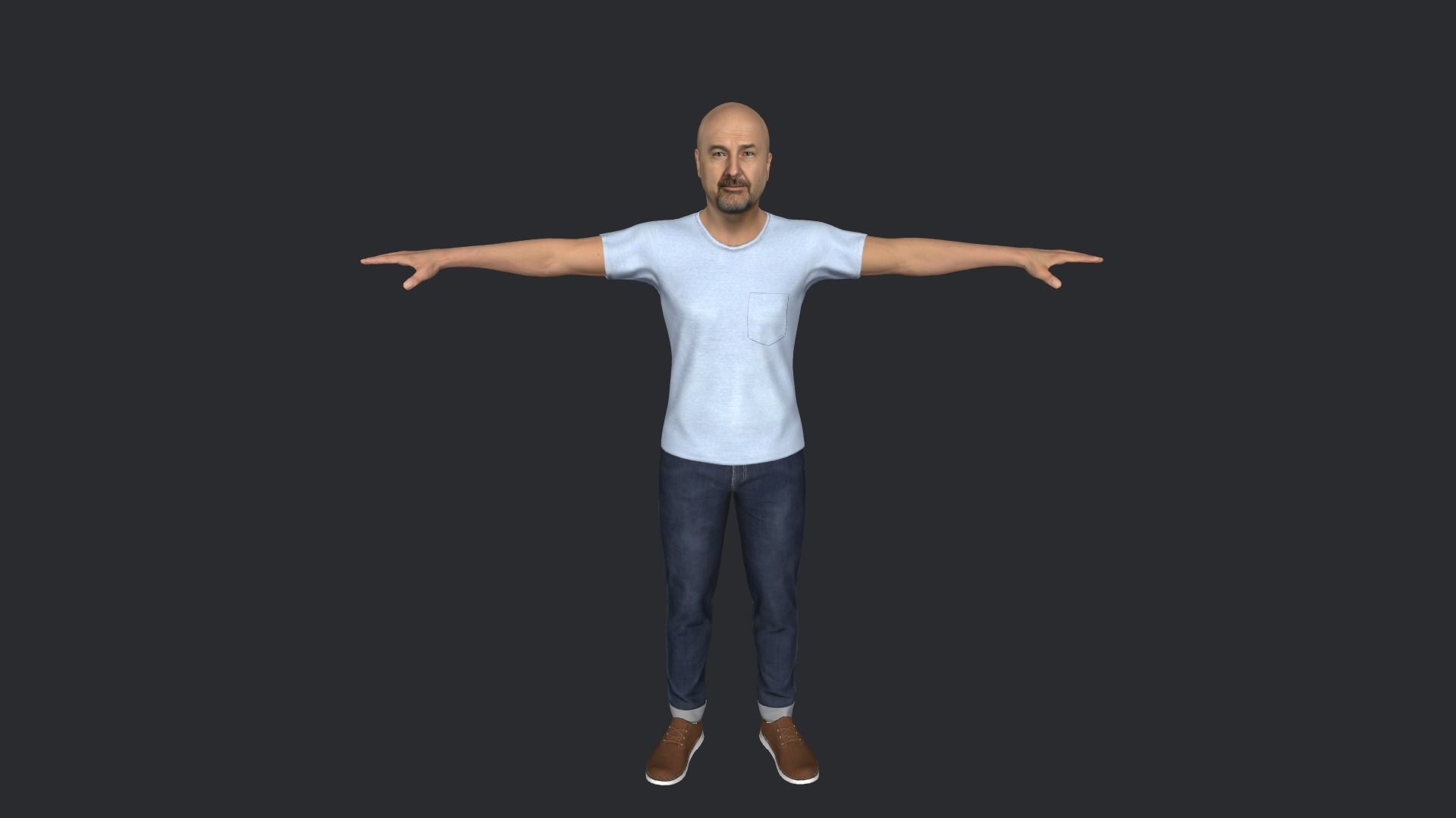John Locke from Lost Hyper Realistic Full Body Rigged Character 3D ...