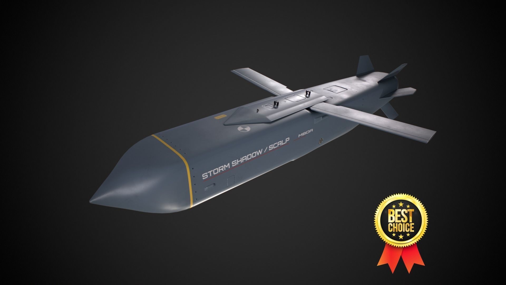 3D model Long-range air-launched cruise missile Storm Shadow SCALP EG ...