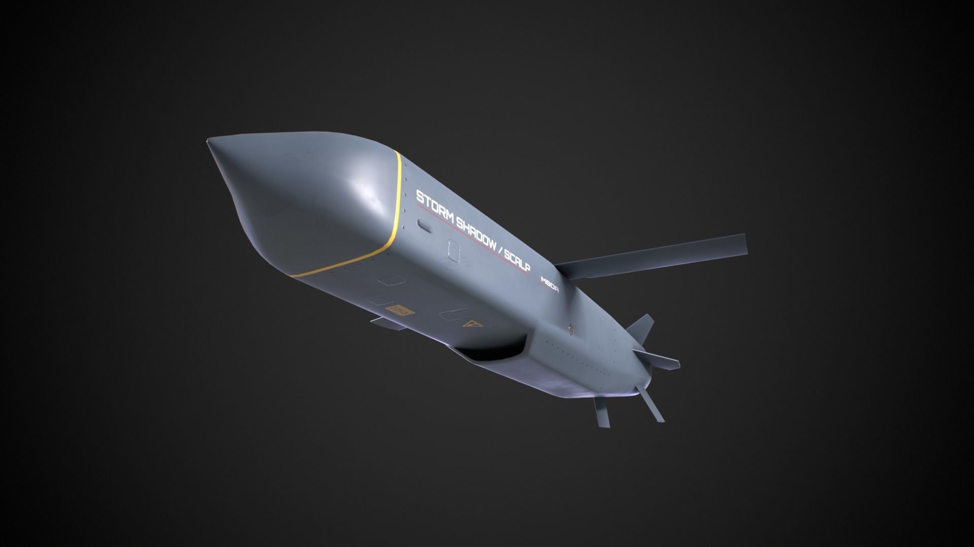 3D model Long-range air-launched cruise missile Storm Shadow SCALP EG ...