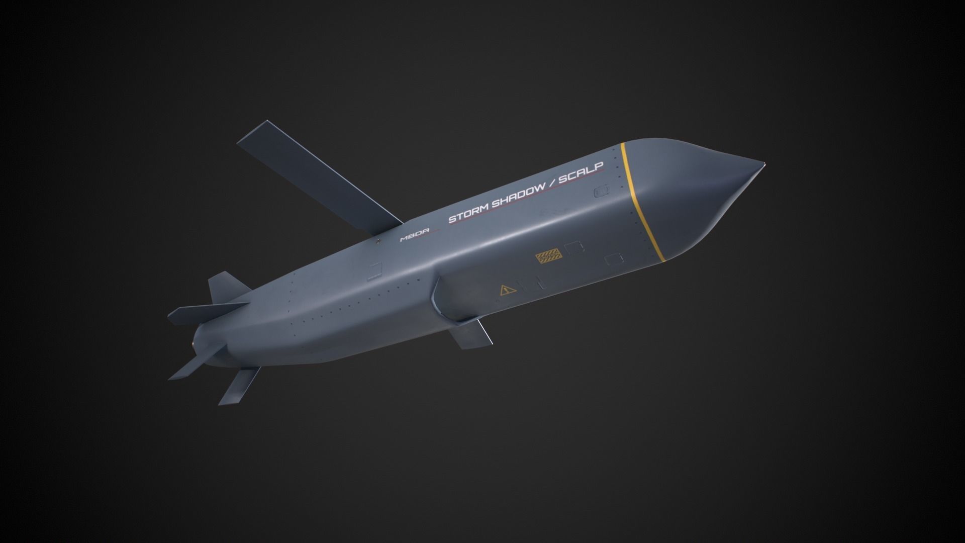 3D model Long-range air-launched cruise missile Storm Shadow SCALP EG ...