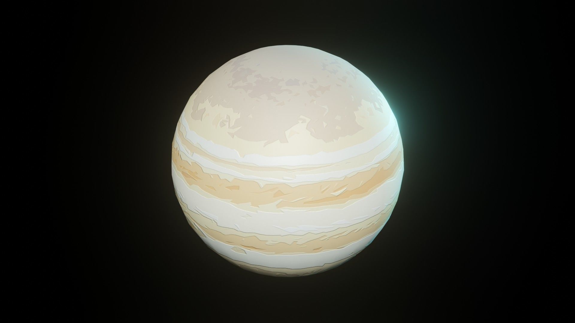 3D model Stylized Planet Jupiter 3D Model 2k 4k 8k Textures VR / AR ...
