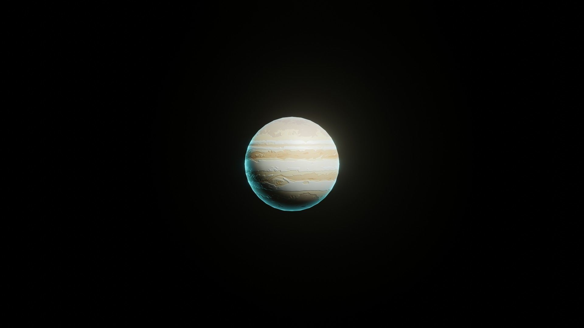 3D model Stylized Planet Jupiter 3D Model 2k 4k 8k Textures VR / AR ...