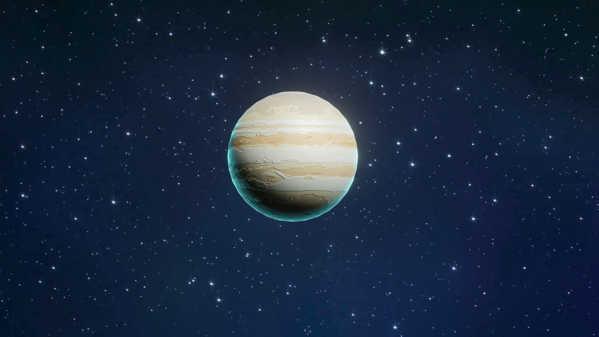 3D model Stylized Planet Jupiter 3D Model 2k 4k 8k Textures VR / AR ...