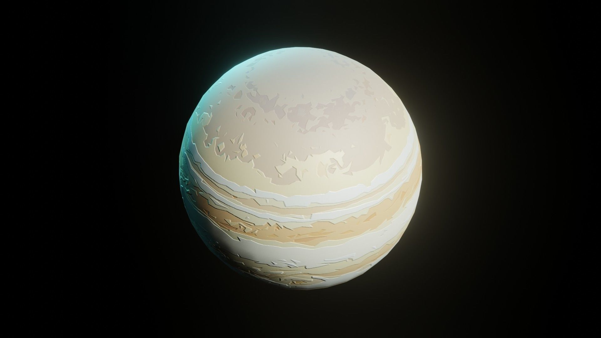 3D model Stylized Planet Jupiter 3D Model 2k 4k 8k Textures VR / AR ...