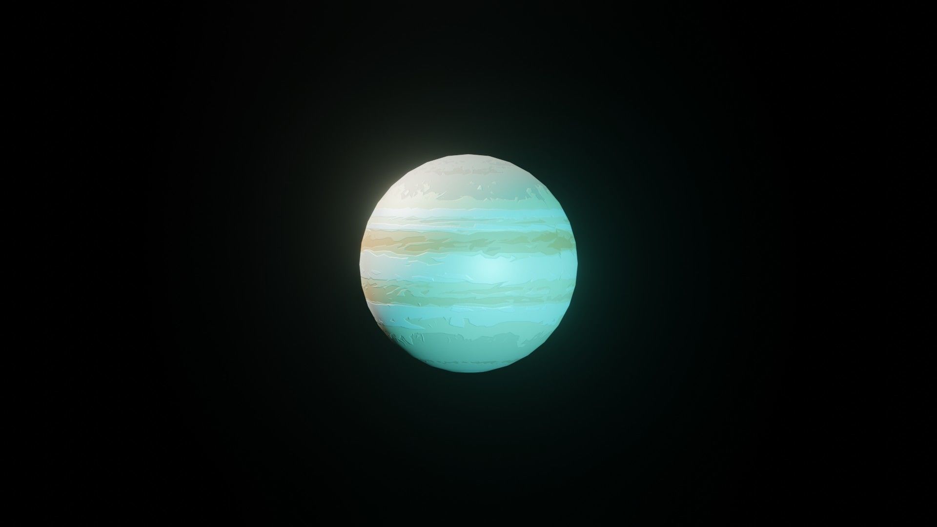 3D model Stylized Planet Jupiter 3D Model 2k 4k 8k Textures VR / AR ...
