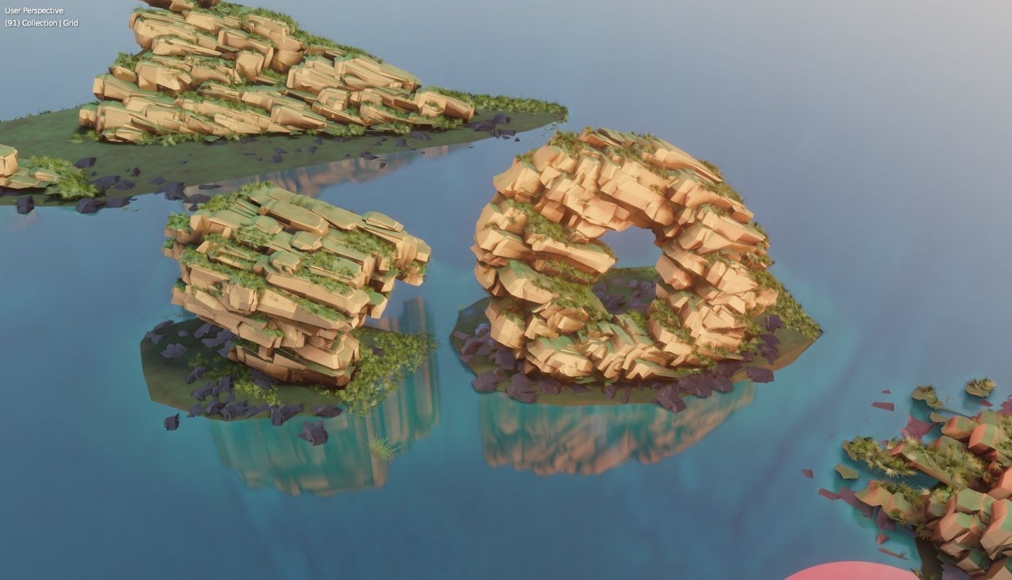 3D model Blender Stylized Rock And Ice Cliff Generator Addon VR / AR ...