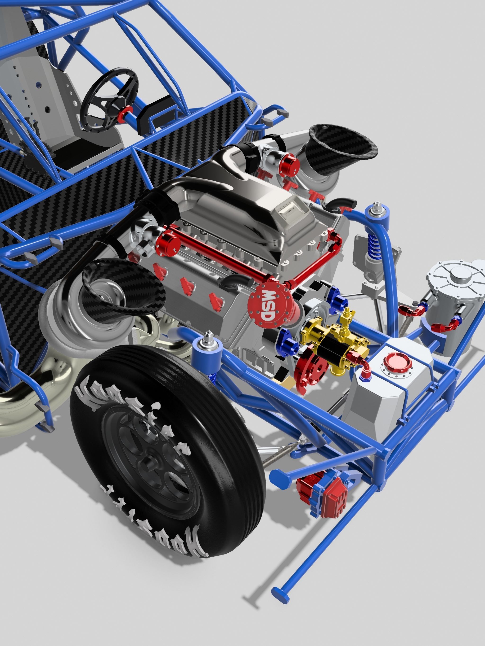 TWIN TURBO HEMI GEN 2 COMPLETE FOR PROMOD NOVA 3D model 3D printable ...