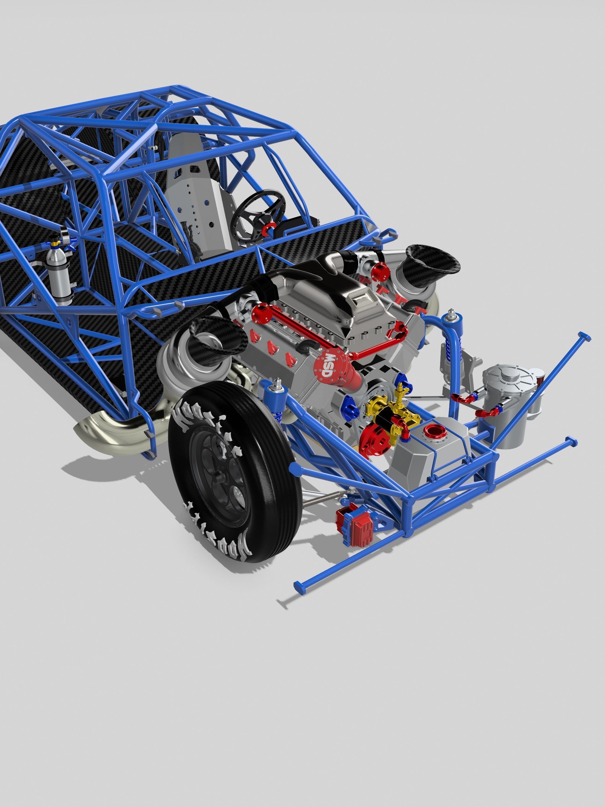 TWIN TURBO HEMI GEN 2 COMPLETE FOR PROMOD NOVA 3D model 3D printable ...