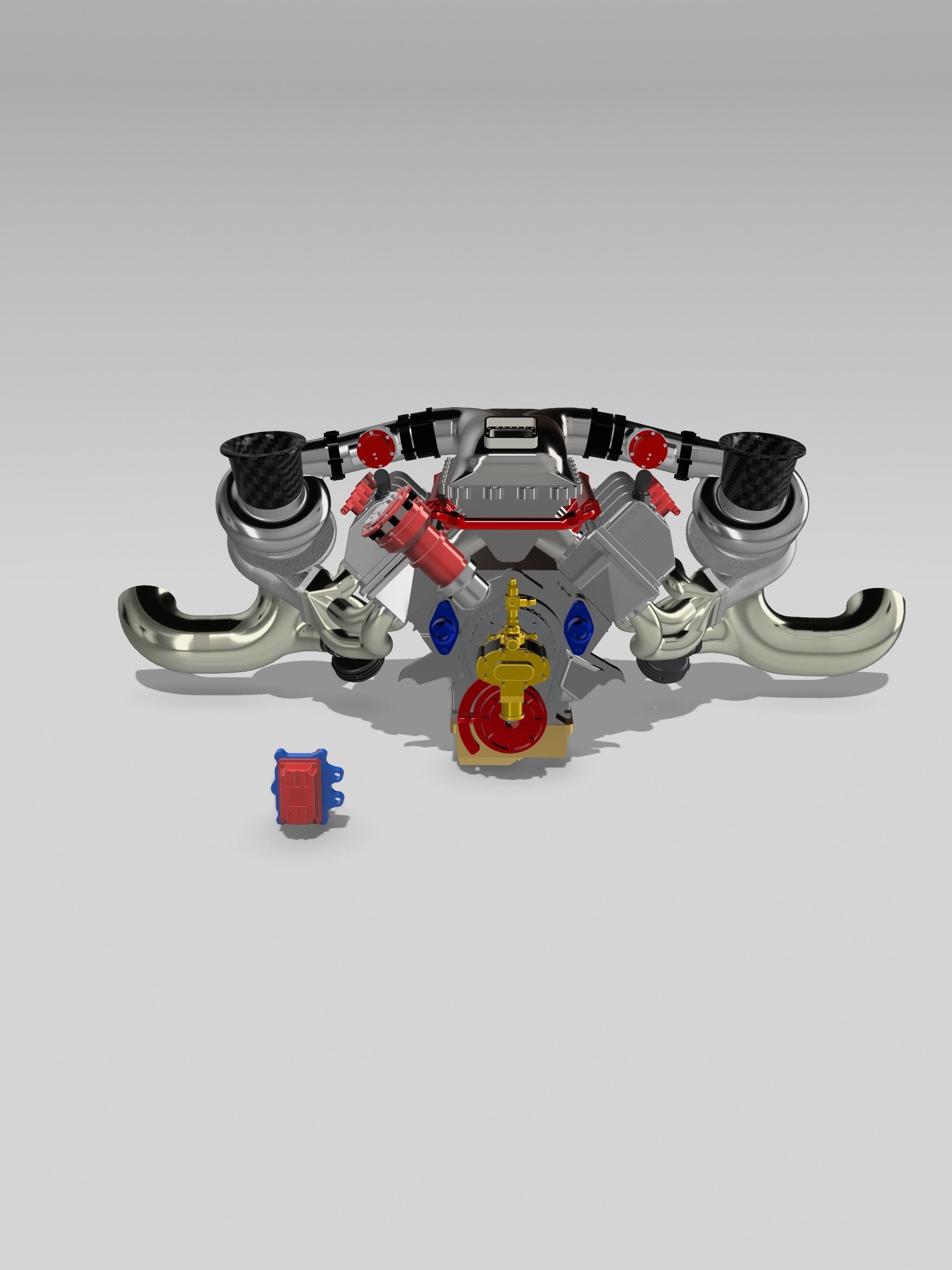 TWIN TURBO HEMI GEN 2 COMPLETE FOR PROMOD NOVA 3D model 3D printable ...