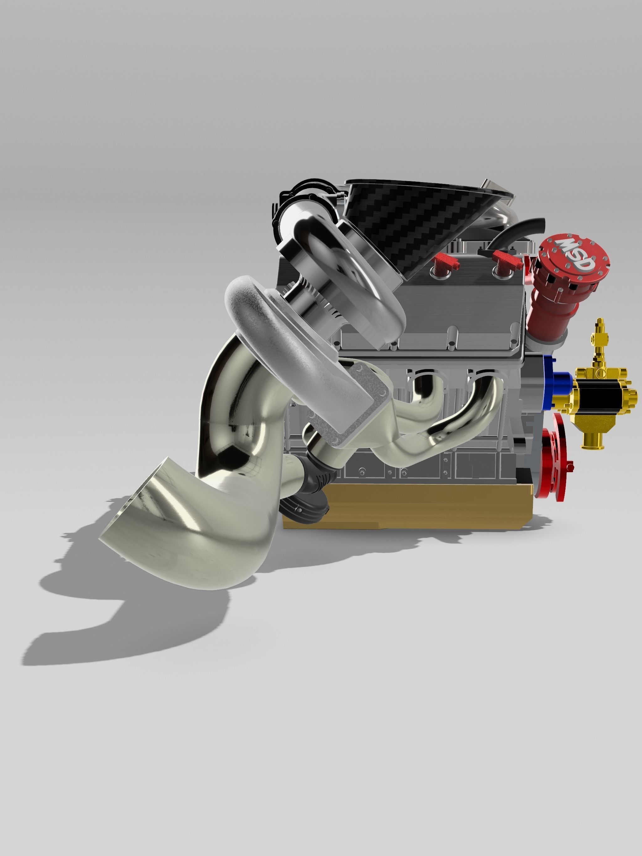 TWIN TURBO HEMI GEN 2 COMPLETE FOR PROMOD NOVA 3D model 3D printable ...