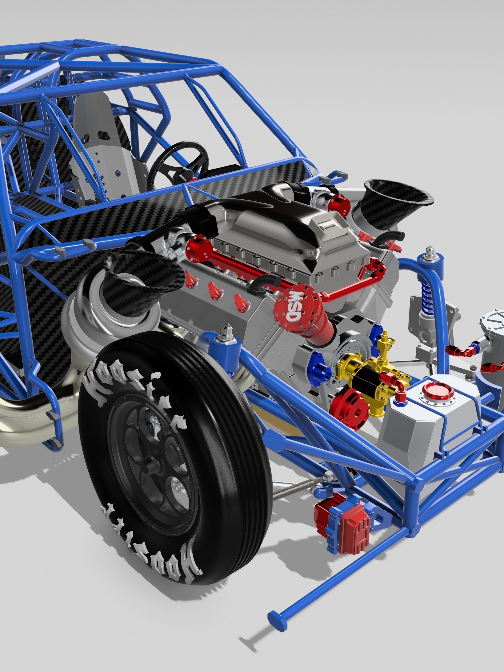 TWIN TURBO HEMI GEN 2 COMPLETE FOR PROMOD NOVA 3D model 3D printable ...