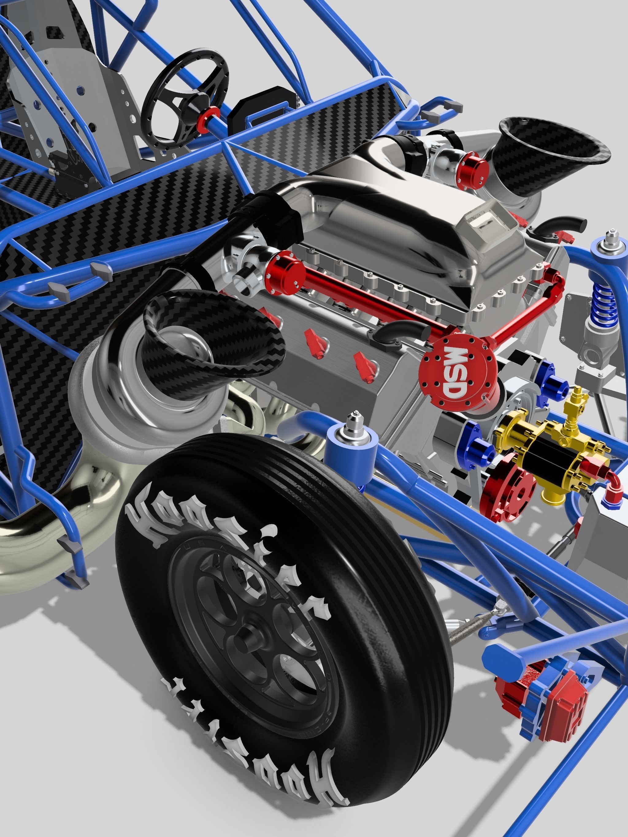 TWIN TURBO HEMI GEN 2 COMPLETE FOR PROMOD NOVA 3D model 3D printable ...