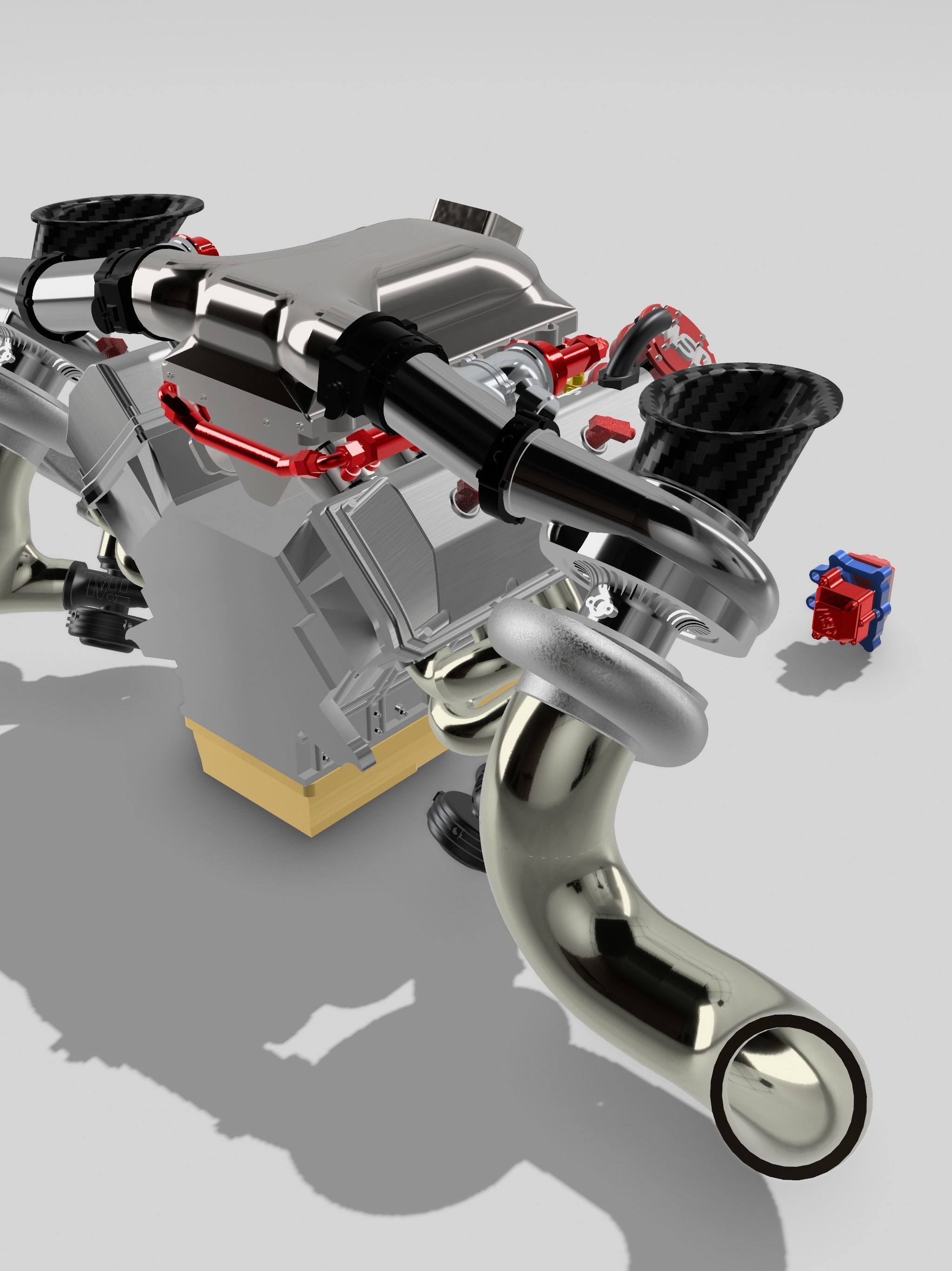 TWIN TURBO HEMI GEN 2 COMPLETE FOR PROMOD NOVA 3D model 3D printable ...