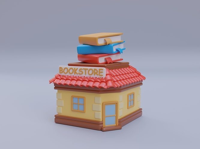 book store 3D model | CGTrader