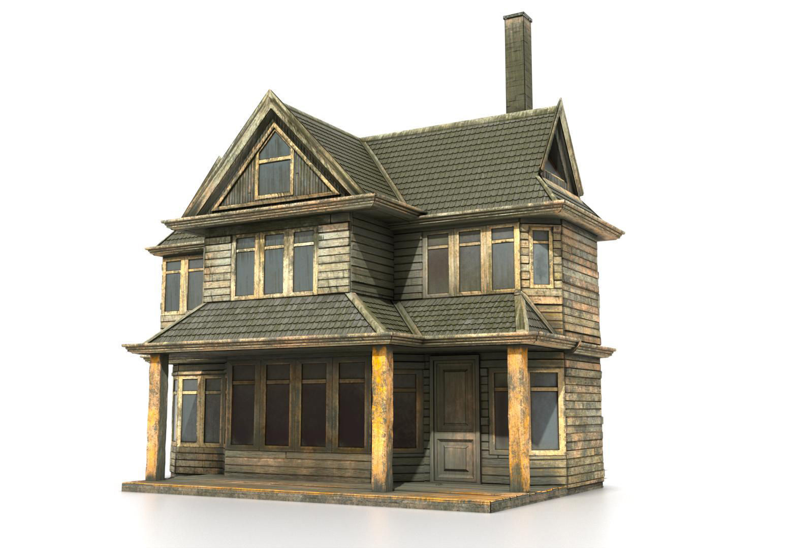 3D model Old Horror House VR / AR / low-poly | CGTrader