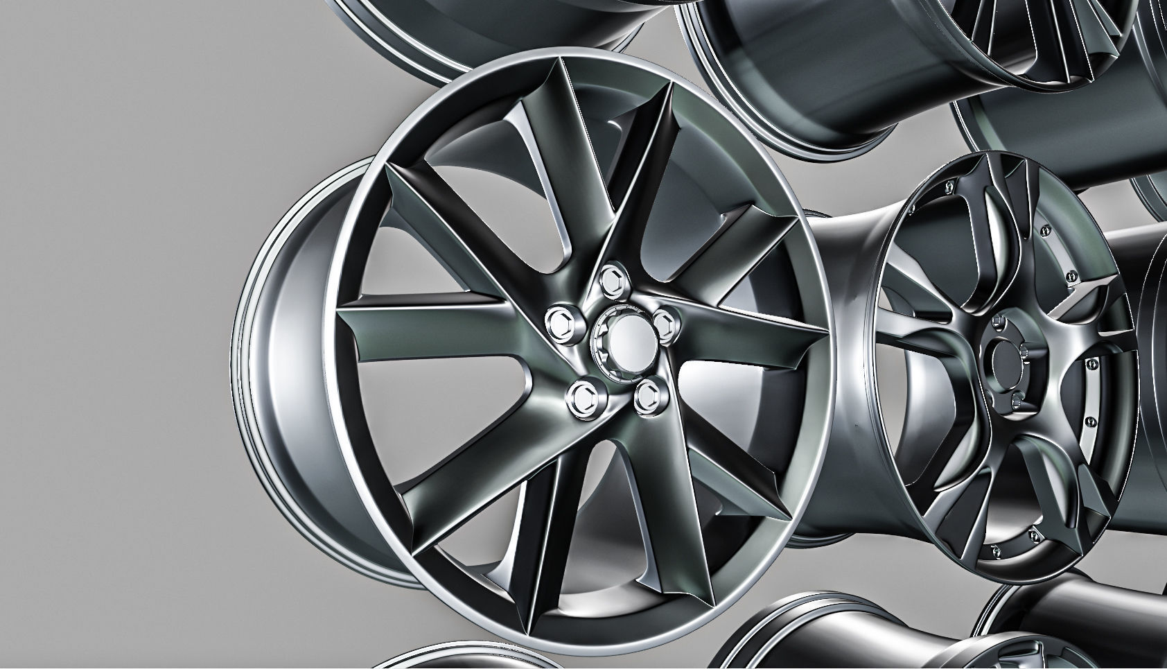 Rim Pack 40 Wheels Car Kitbash 3D model | CGTrader